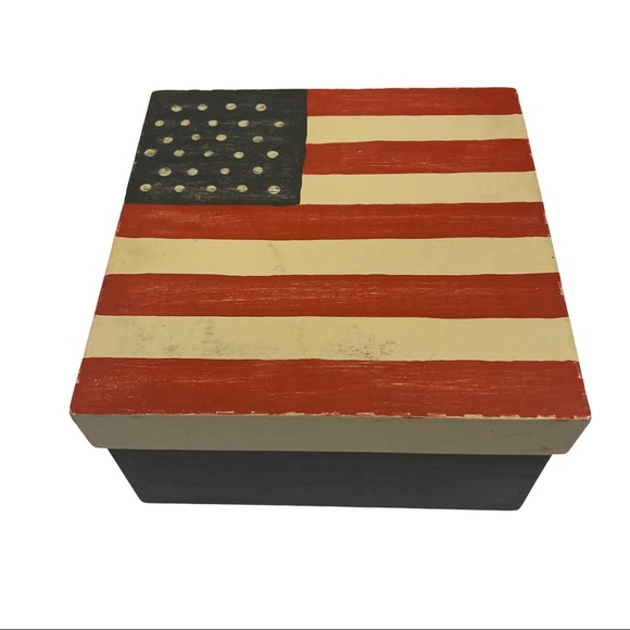 Storage & Organization | American Flag Themed Wooden Decorative Storage ...